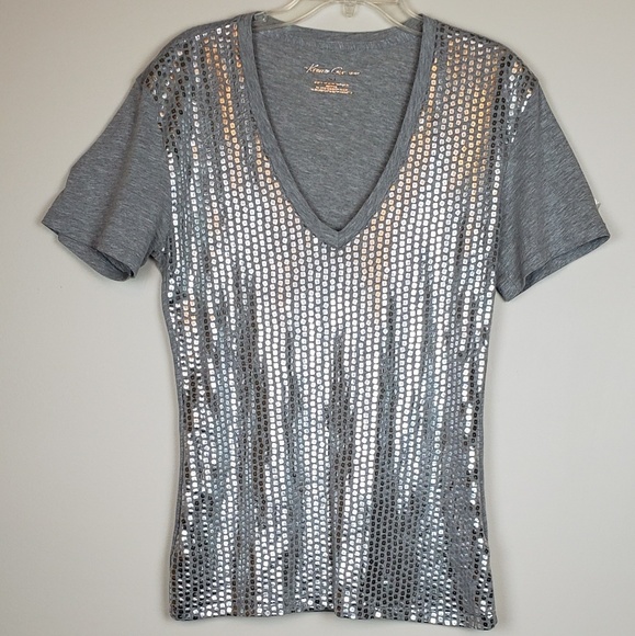 Kenneth Cole | Tops | Kenneth Cole Gray Tshirt | Poshmark